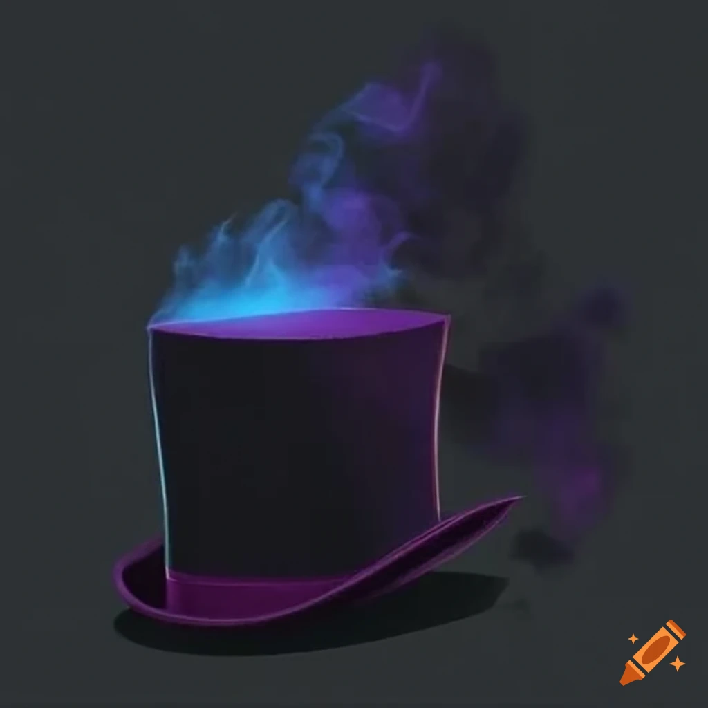 Image of a top hat with mystical shadow magic on Craiyon
