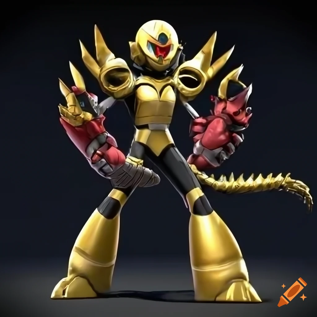 3d render of a scorpion-themed villain character on Craiyon