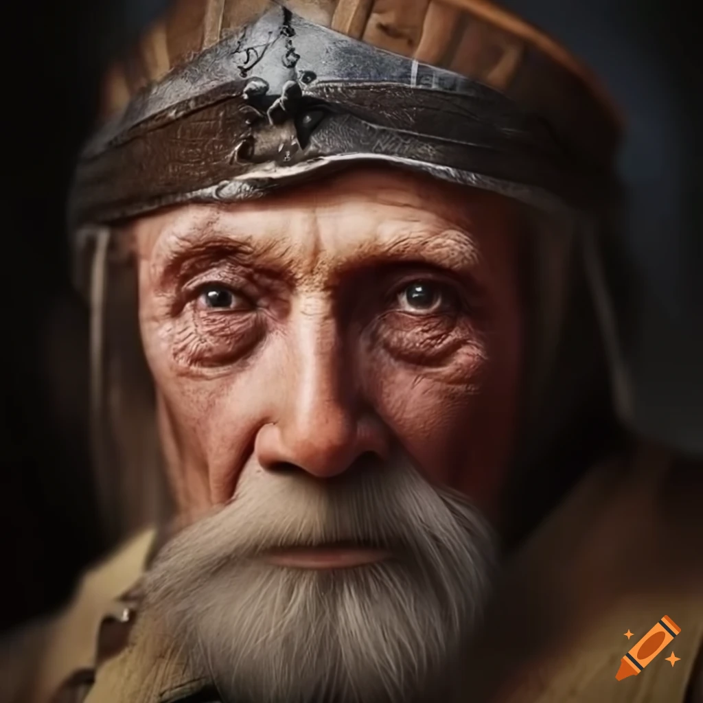 Realistic oil painting of paul chuckle in medieval attire on Craiyon