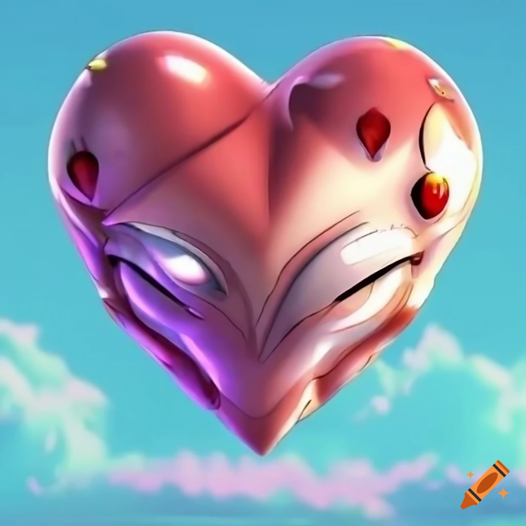 Shiny 3d anime heart from the 2000's