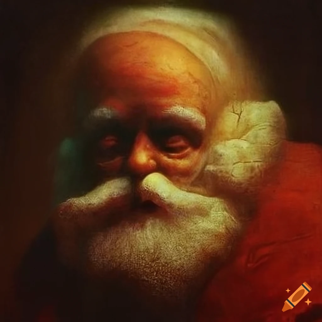 Daguerreotype of a german belsenickel style santa claus on Craiyon