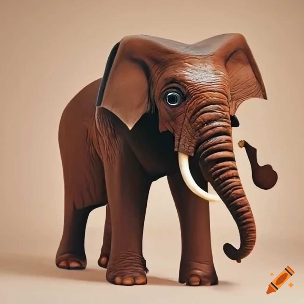 Purple elephant eating a unique cake on Craiyon