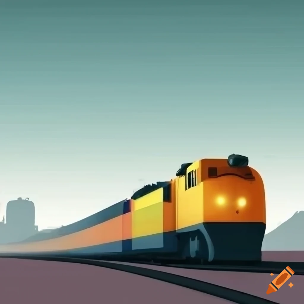 Powerpoint background with train theme on Craiyon