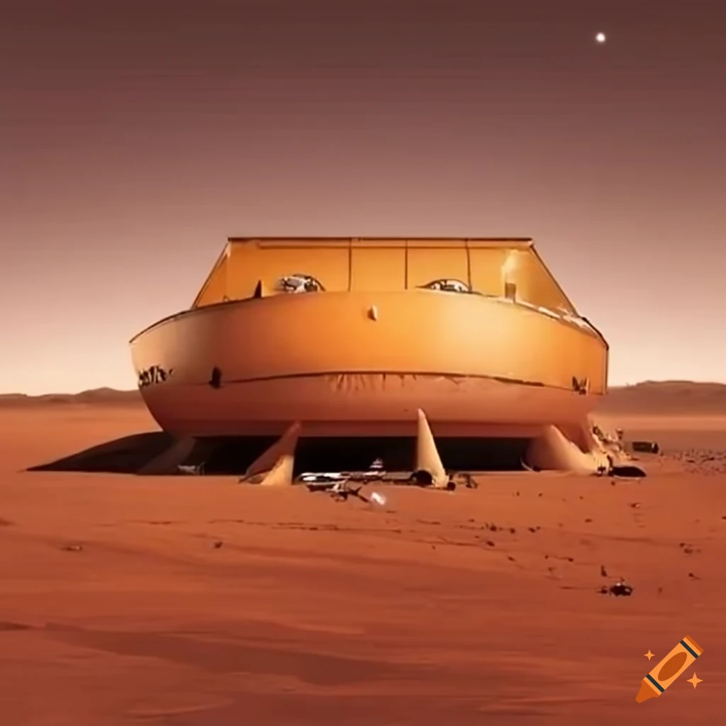 Rocket shaped like modern noah's ark heading to mars on Craiyon