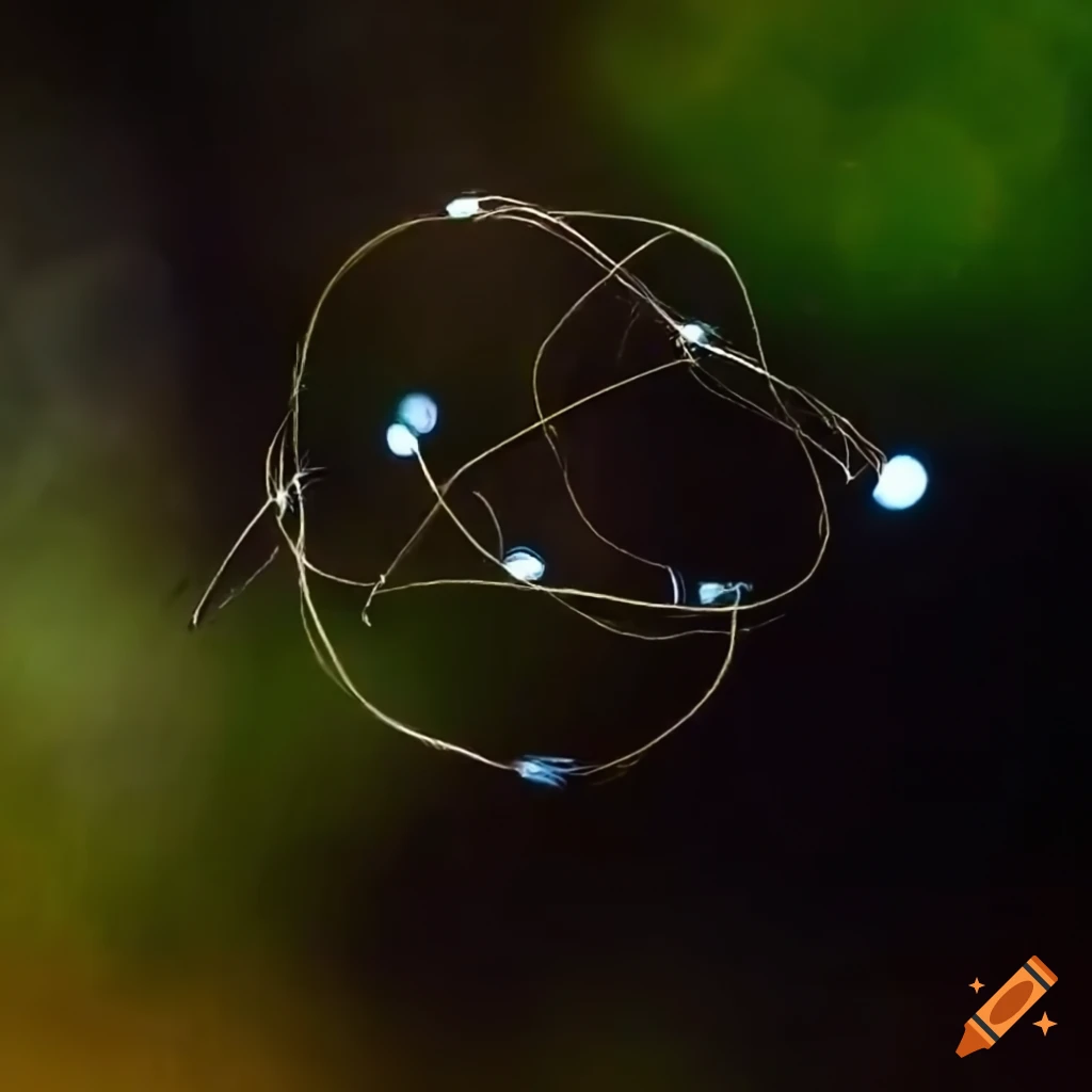 Surreal floating wire object in a strange space