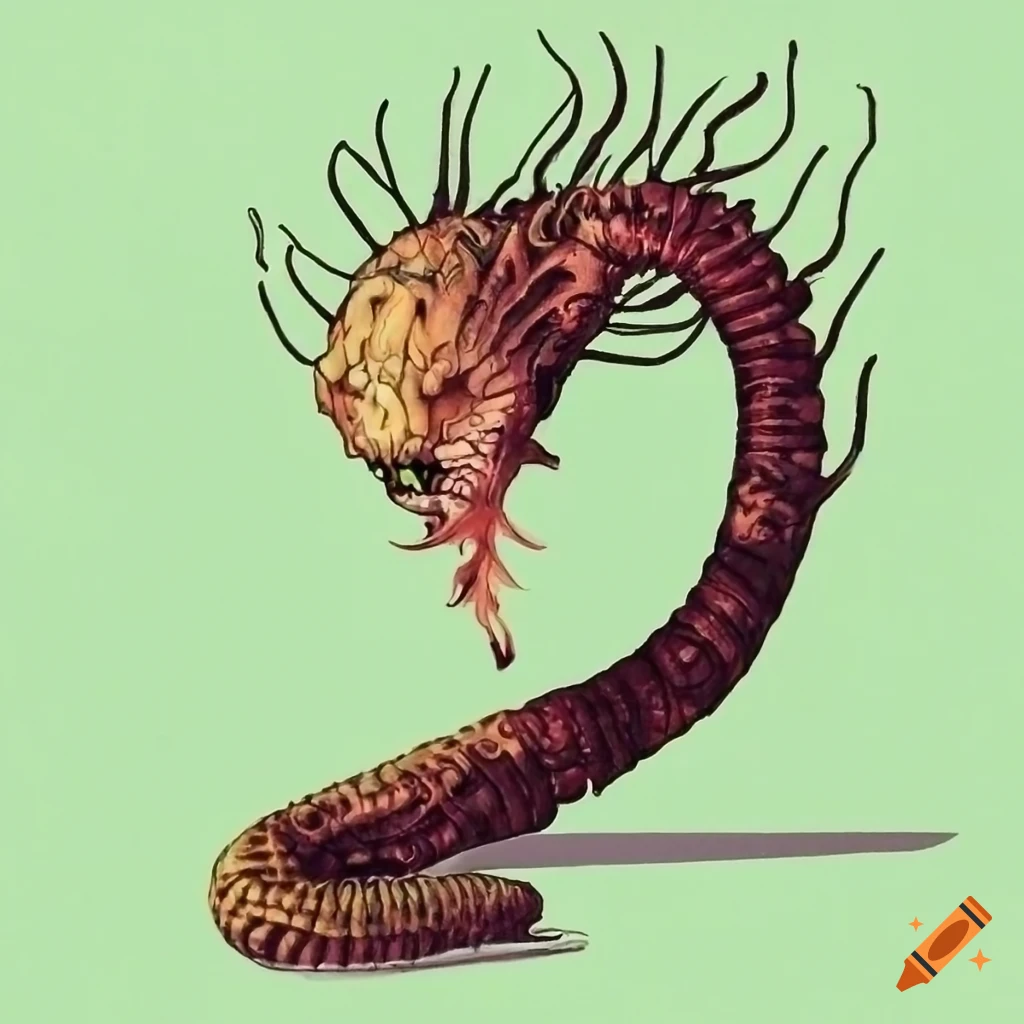 Adorable dancing monster with detailed scaly skin and braids ...