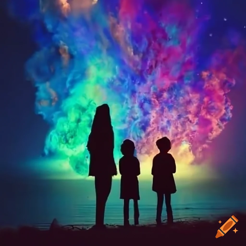 Spectacular sunset colors in the sky on Craiyon