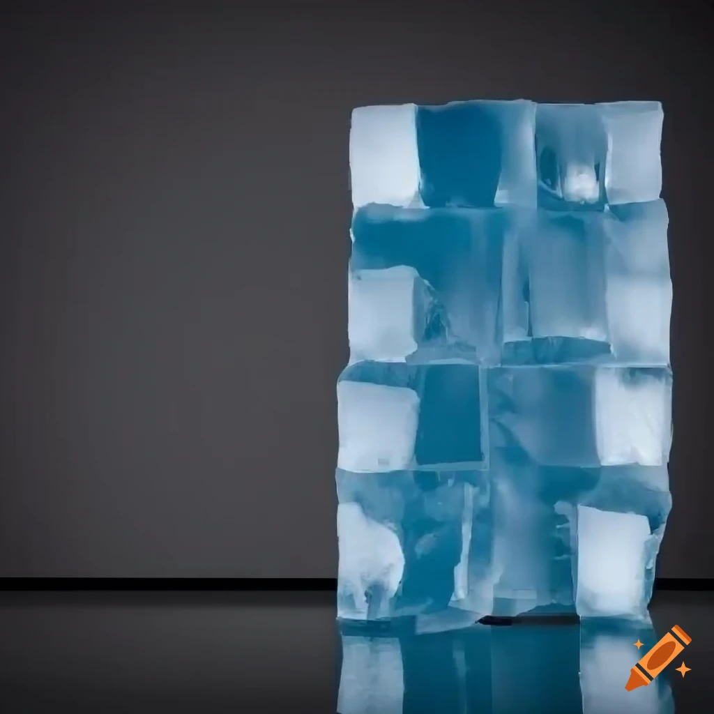 Ice block wall in a video game on Craiyon