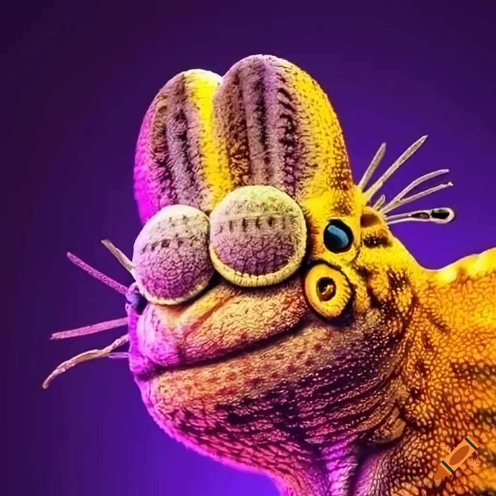 Garfield chameleon on Craiyon