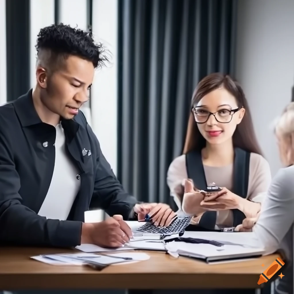 Accountant discussing with a client on Craiyon