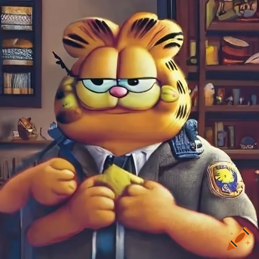 Graphic novel cover featuring garfield in a buddy cop story