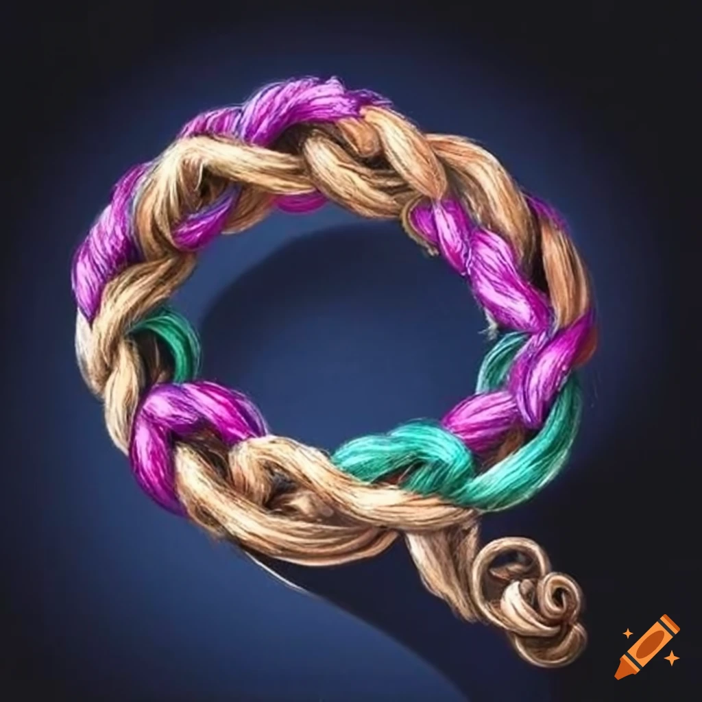 Colorful curled braided christmas chain on Craiyon