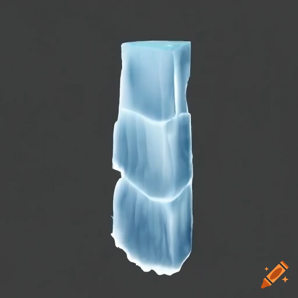 Columns of melting ice in a video game