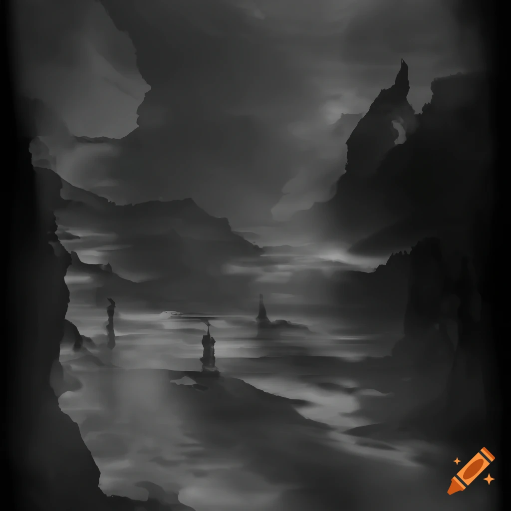 Grayscale map representing depression