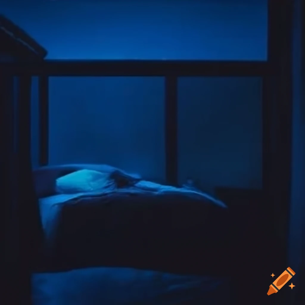 Cozy Bedroom With Rain View Outside The Window