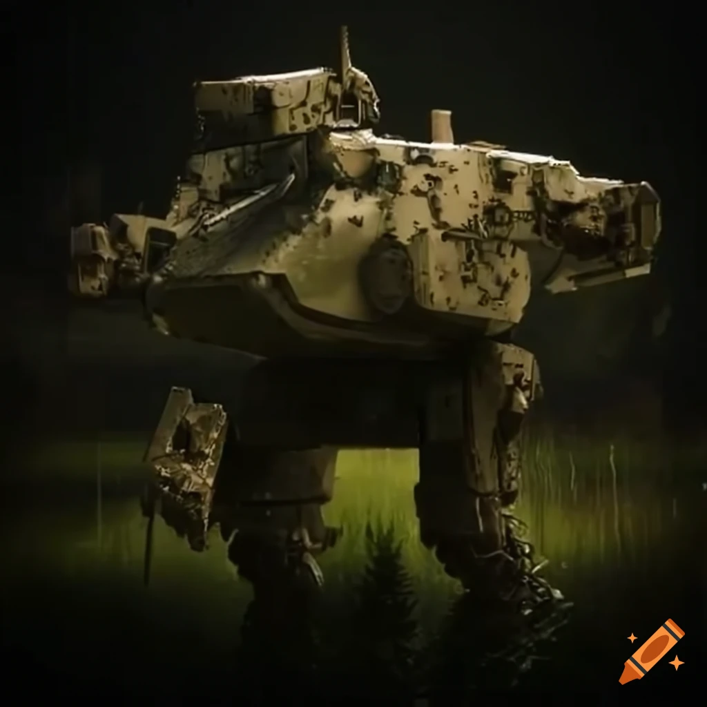 Bipedal tank war machine on Craiyon