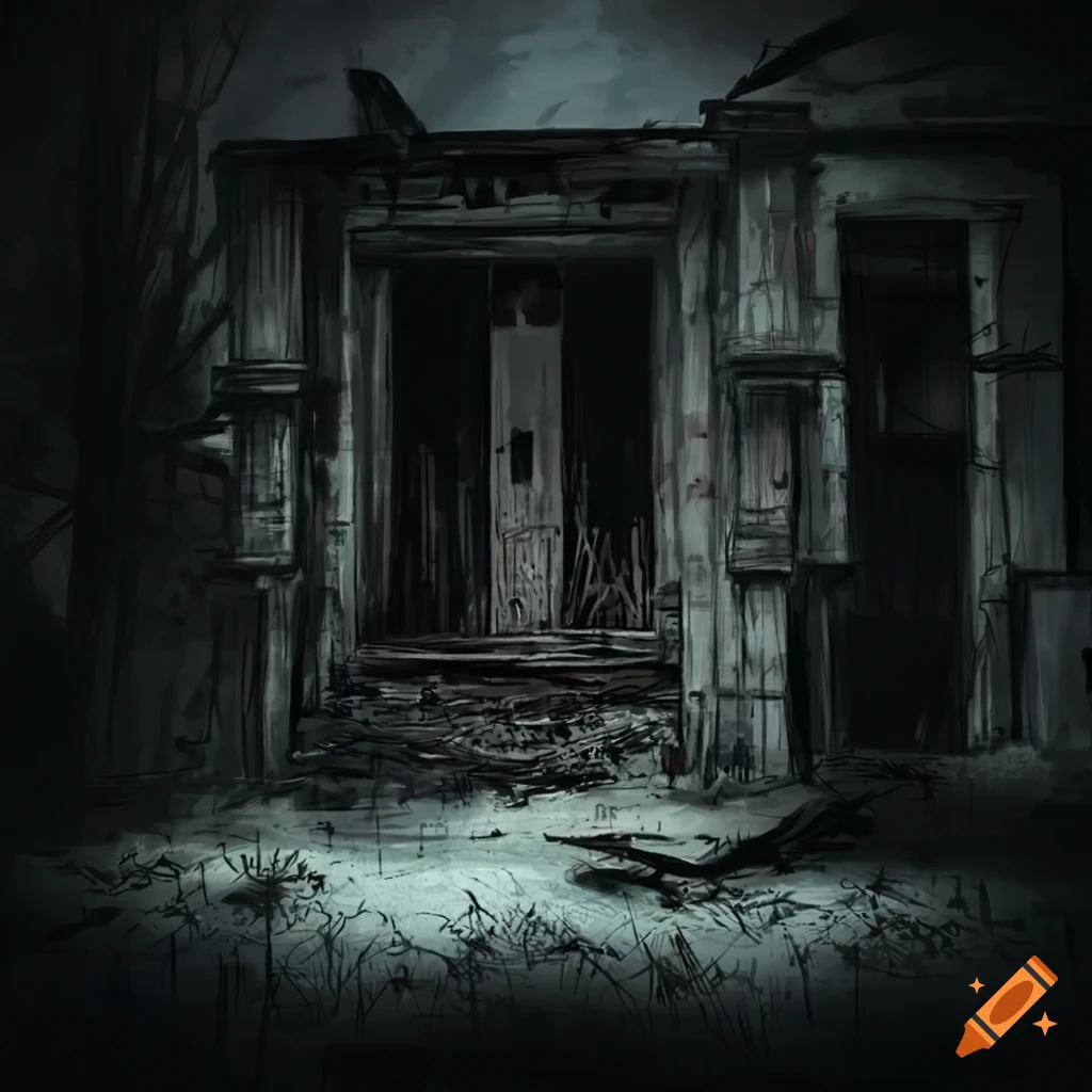 Limbo art in an abandoned house on Craiyon