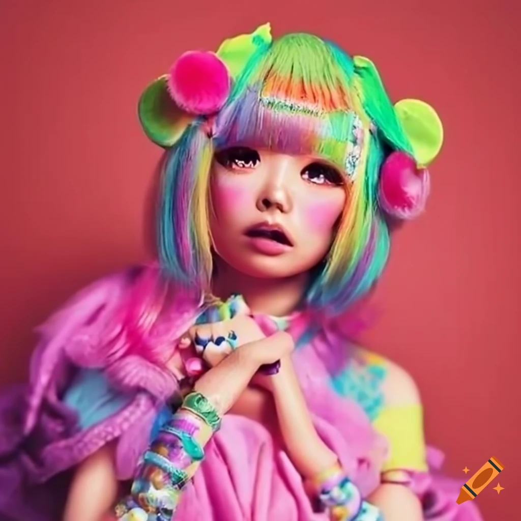 Kyary Pamyu Pamyu In Vibrant Decora Fashion On Craiyon