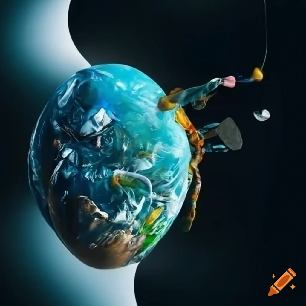 Image advocating for a plastic-free world