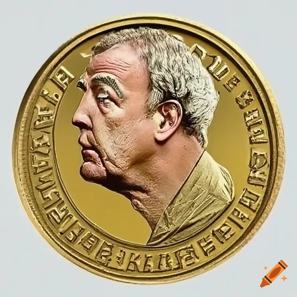 Collectible coin with jeremy clarkson's face