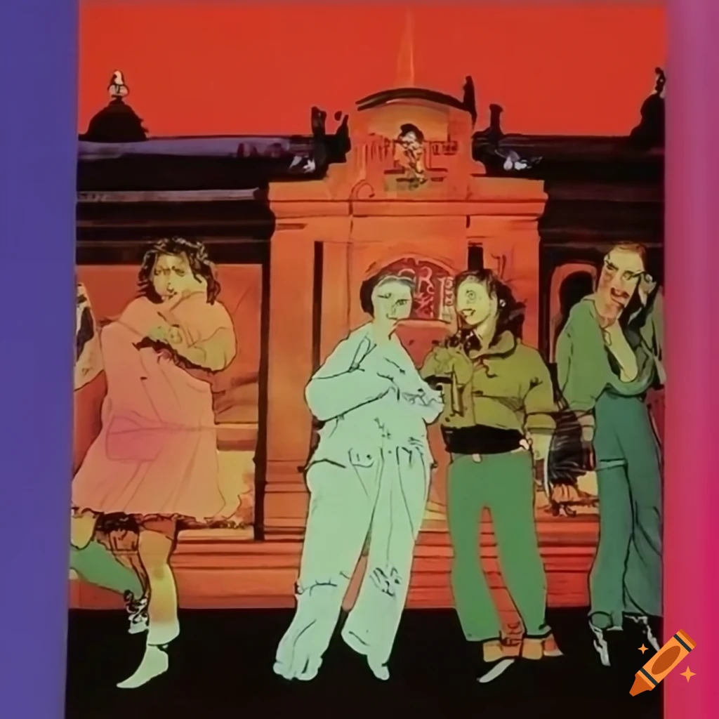 Retro album cover from the 1970s on Craiyon