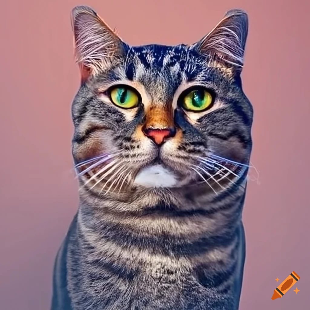 Adorable cat on Craiyon