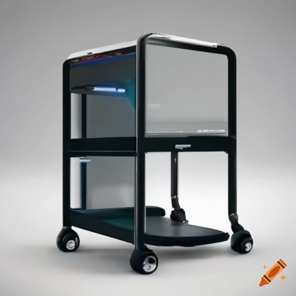 Mobile technology lab with a tablet cart on Craiyon