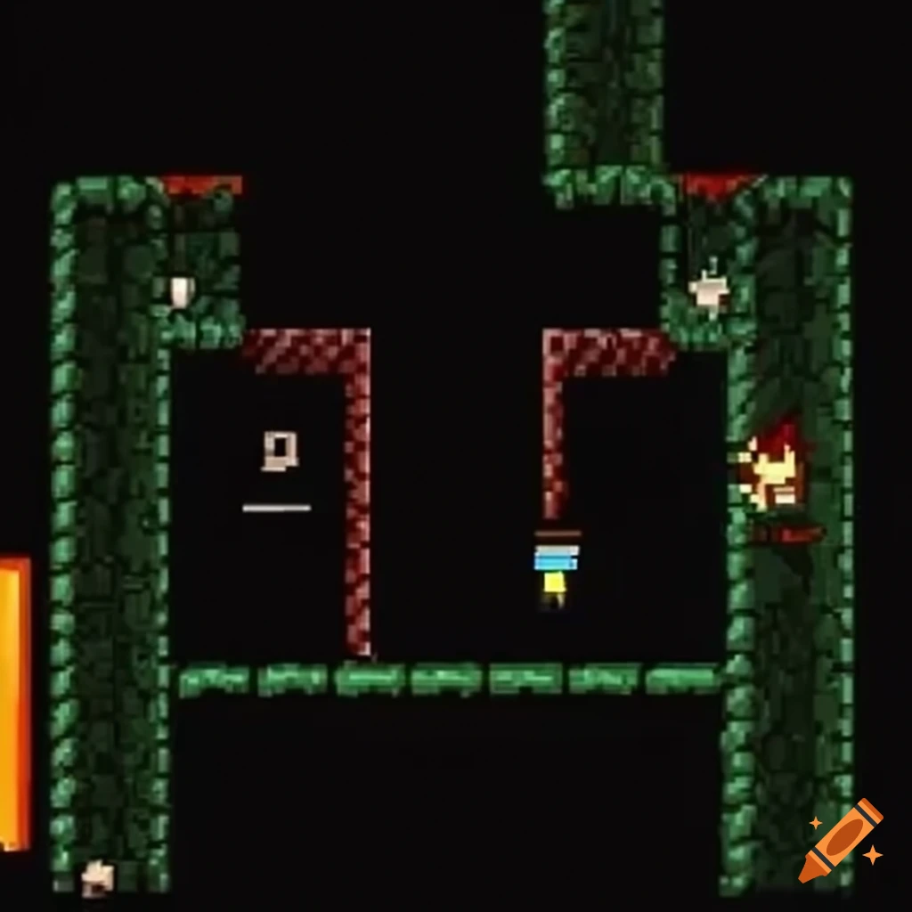 Pixel art game with ufos and aliens on Craiyon