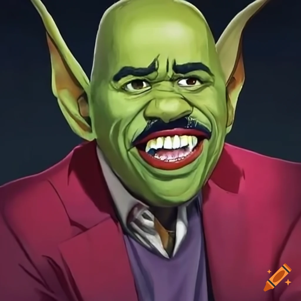 Image of steve harvey in a funny goblin costume