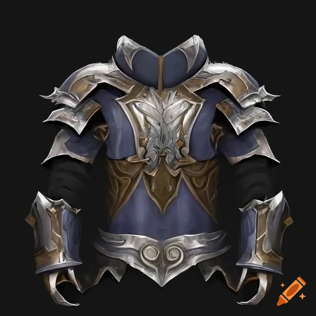 Fantasy style body armor with steel design