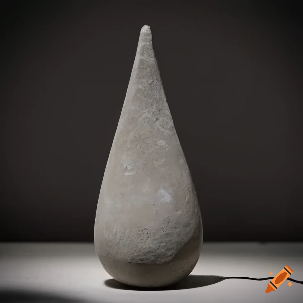 Unique teardrop-shaped cement lamp