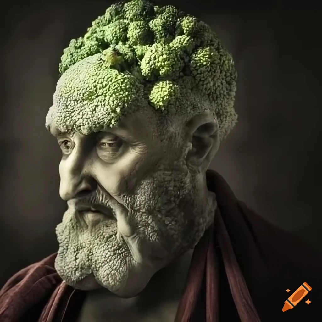 Broccoli headed man on Craiyon