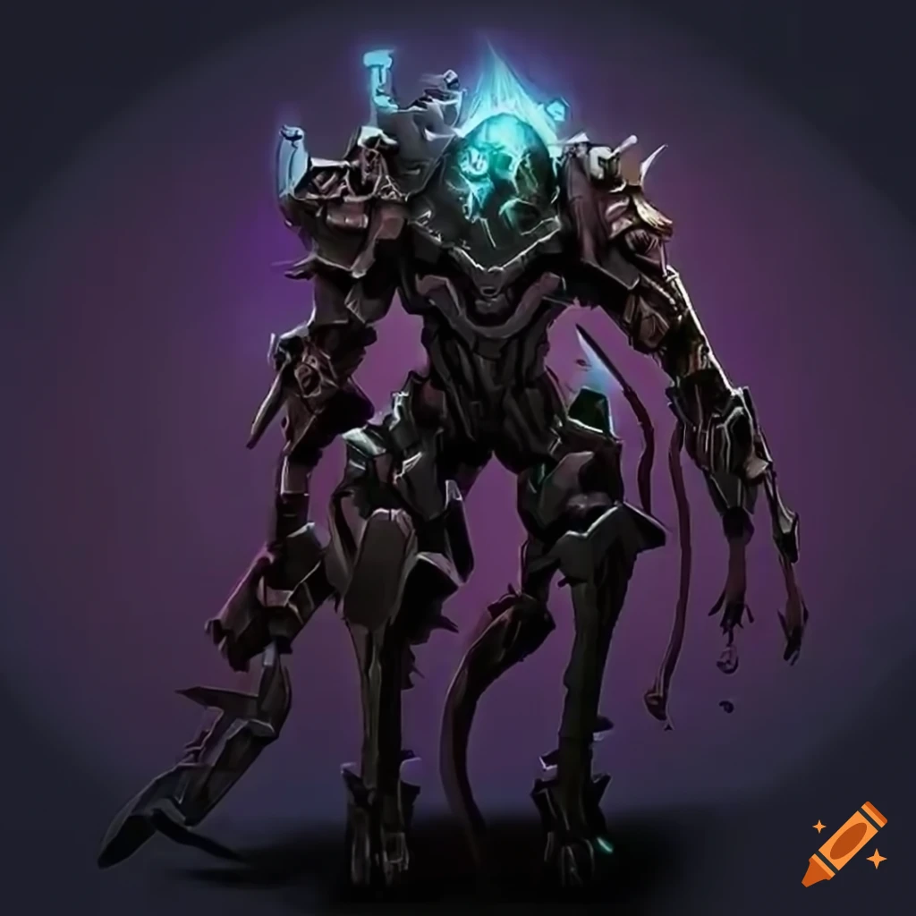 Necromancer mecha artwork on Craiyon