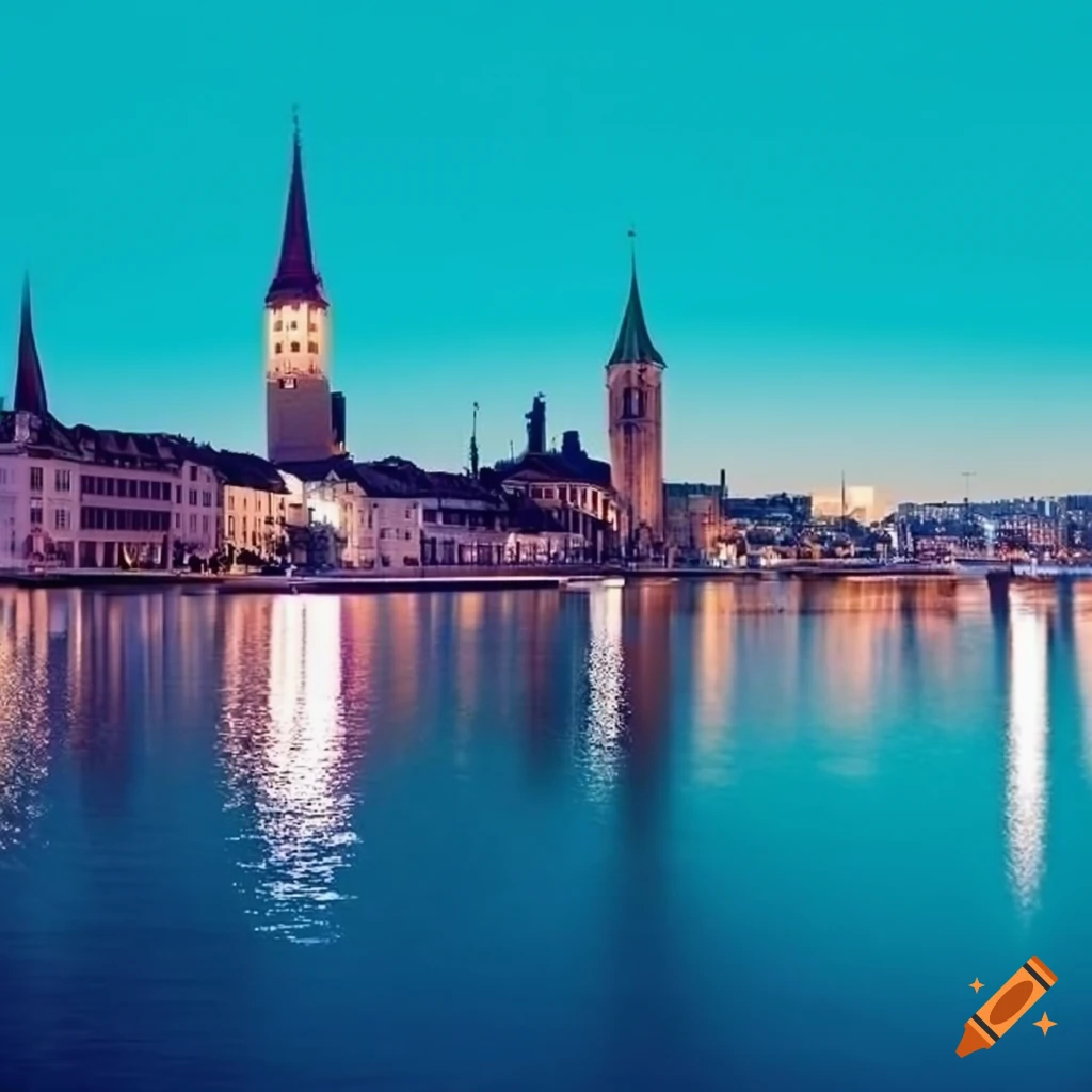 Zurich city skyline on Craiyon