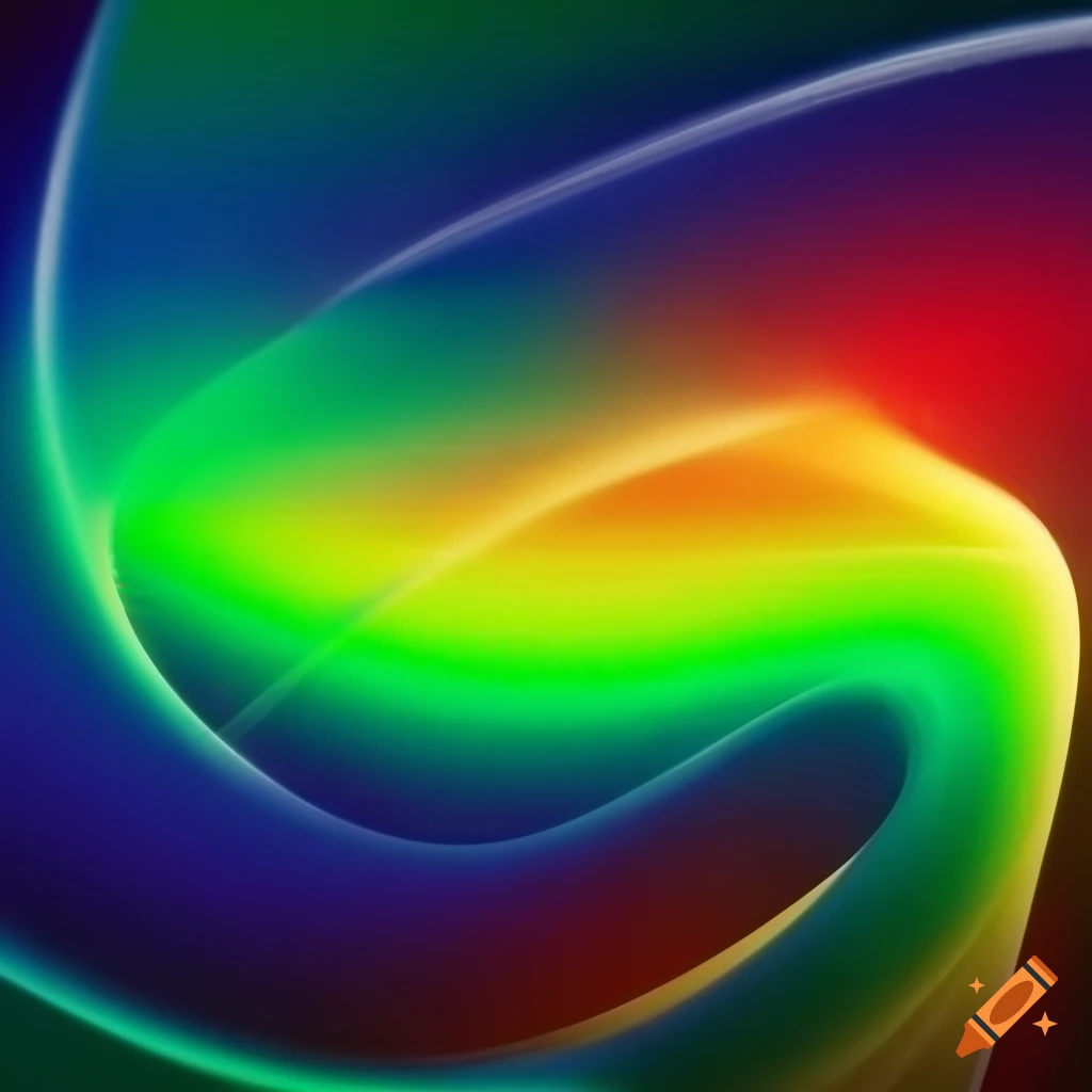 Abstract image with white, blue, yellow, red and green colors on Craiyon