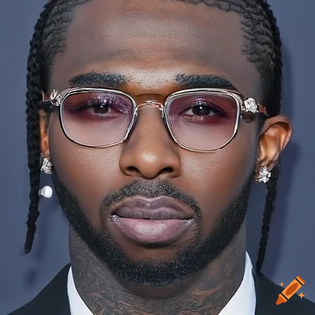 Portrait photo of Pop Smoke on Craiyon