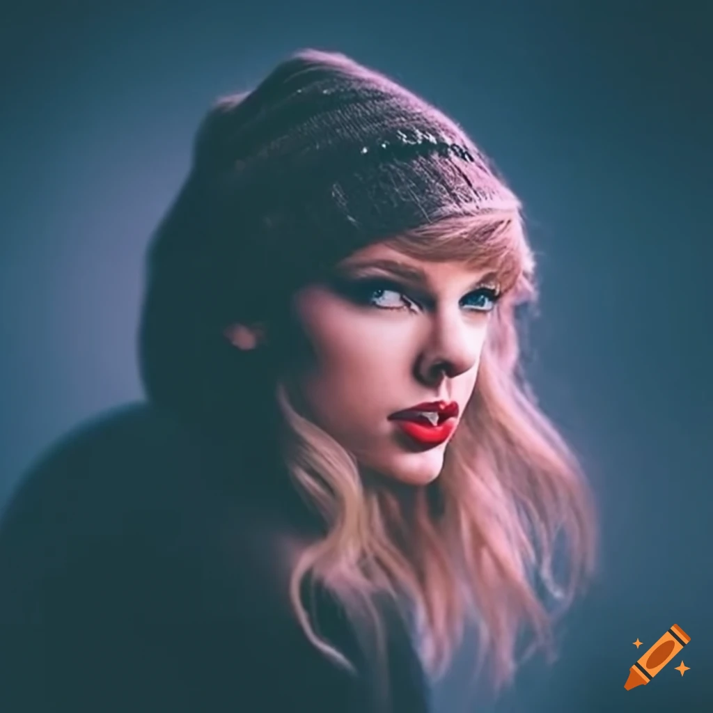 A black and white photograph of taylor swift performing on stage on Craiyon