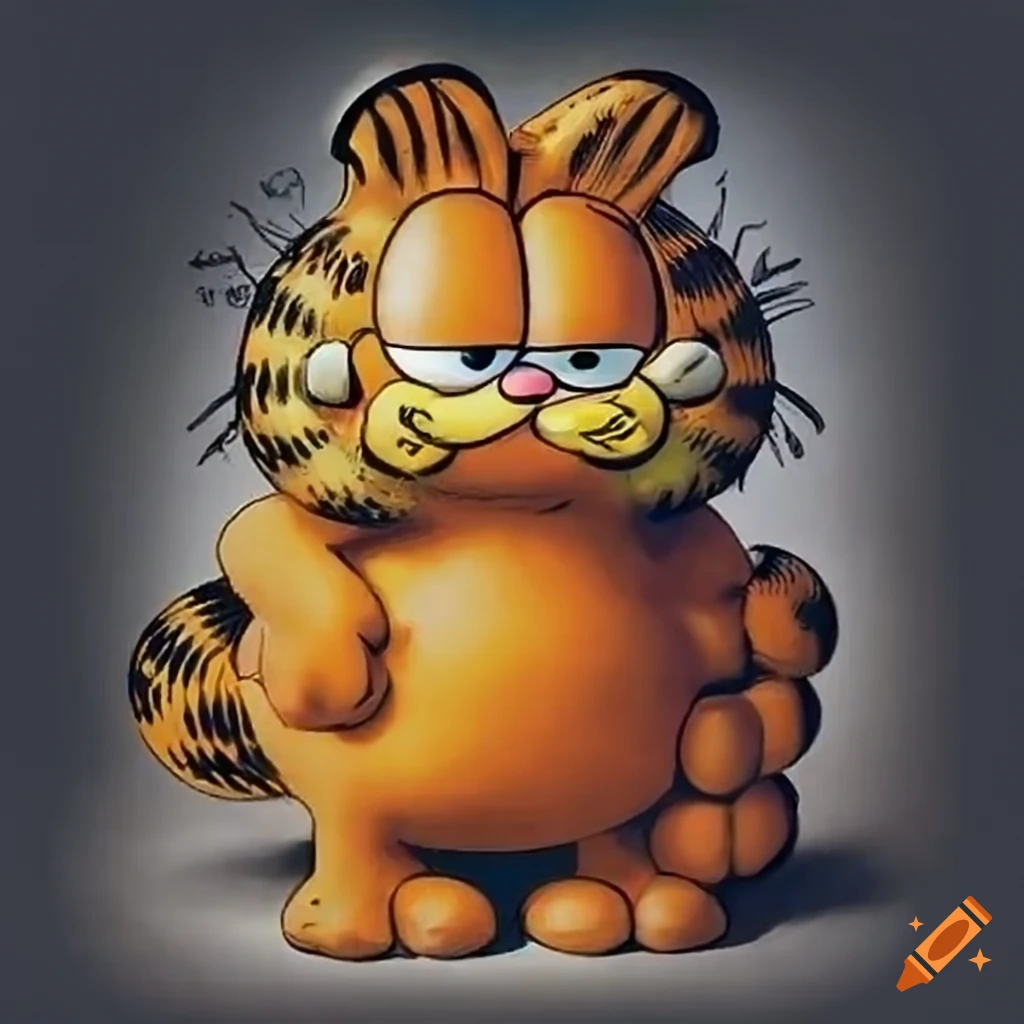 Graphic novel cover featuring garfield in a crime story on Craiyon