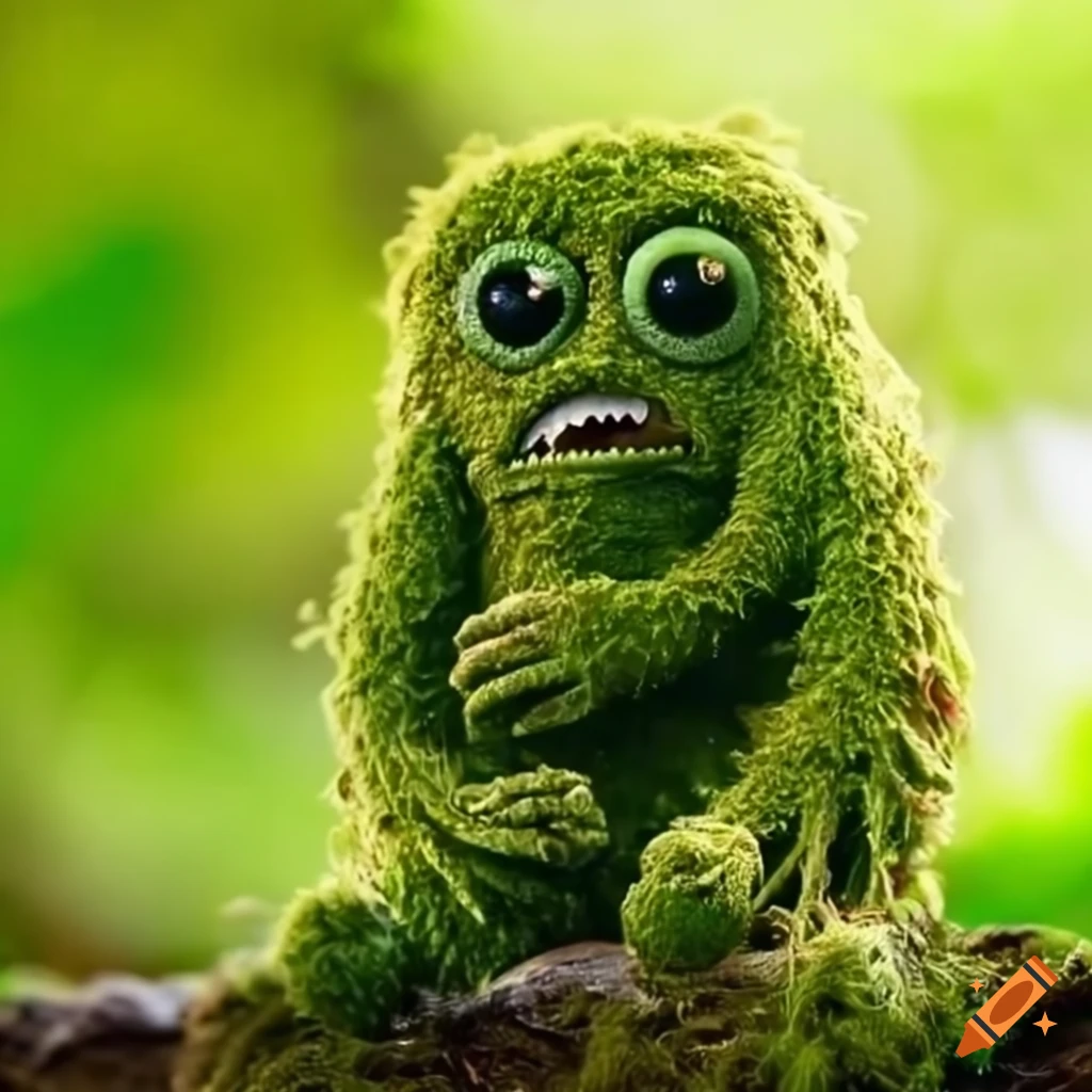 Cute moss-covered plant monsters on Craiyon