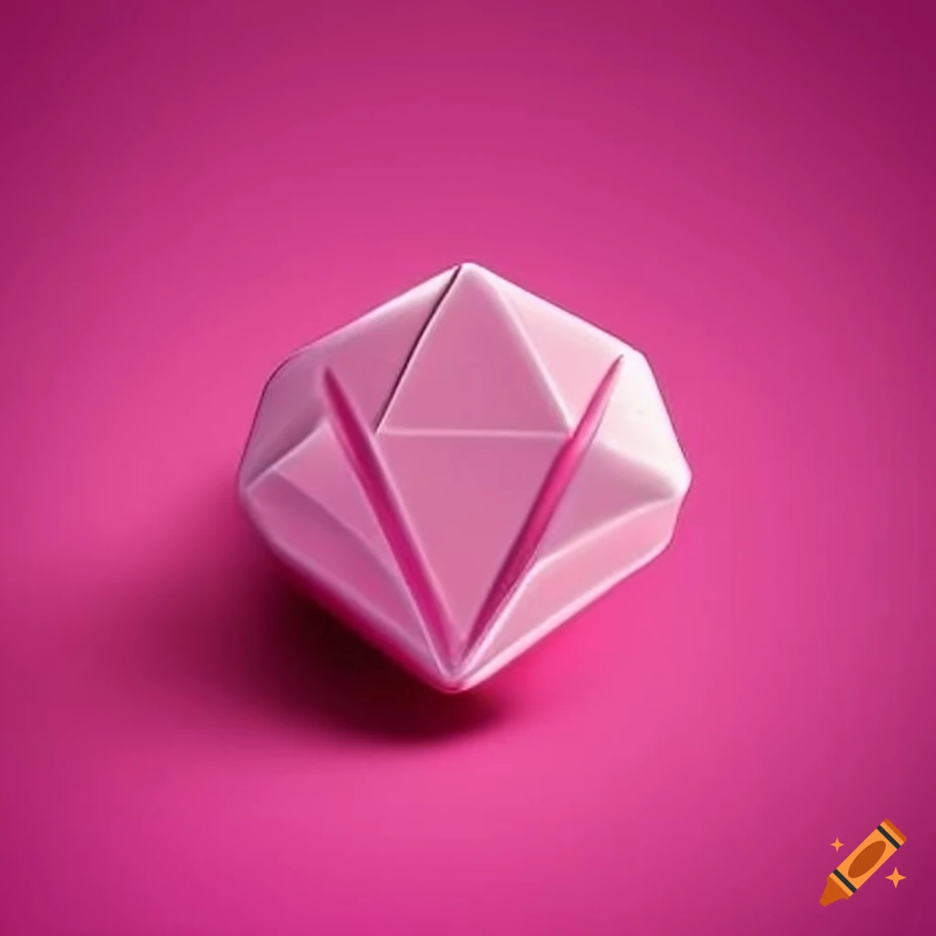 Fuchsia pink wax seal with diamond-shaped design on Craiyon