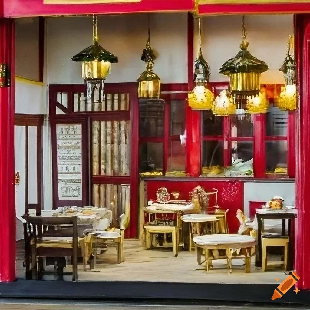 Ultra-realistic diorama of a Chinese restaurant on Craiyon