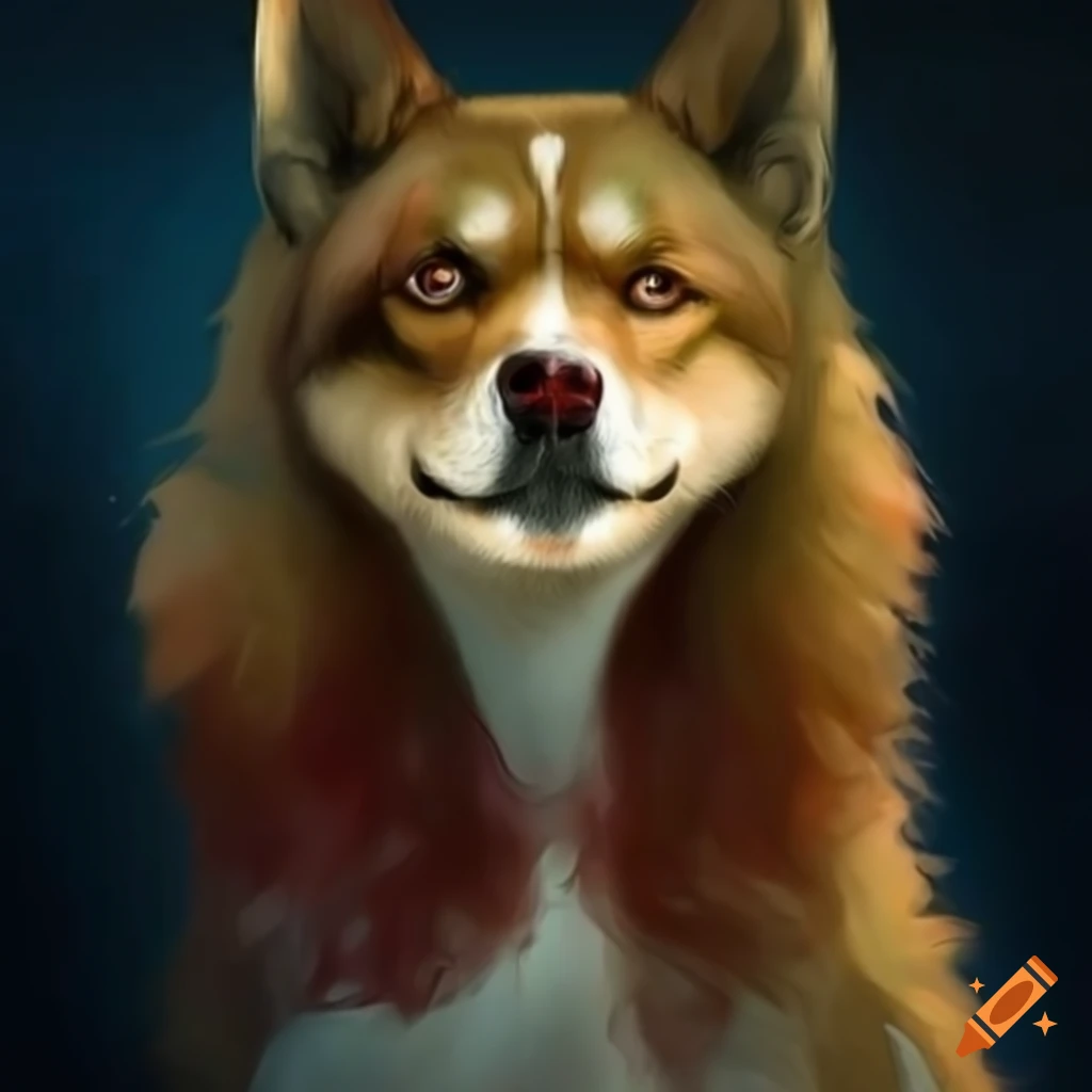 Japanese fantasy dog on Craiyon