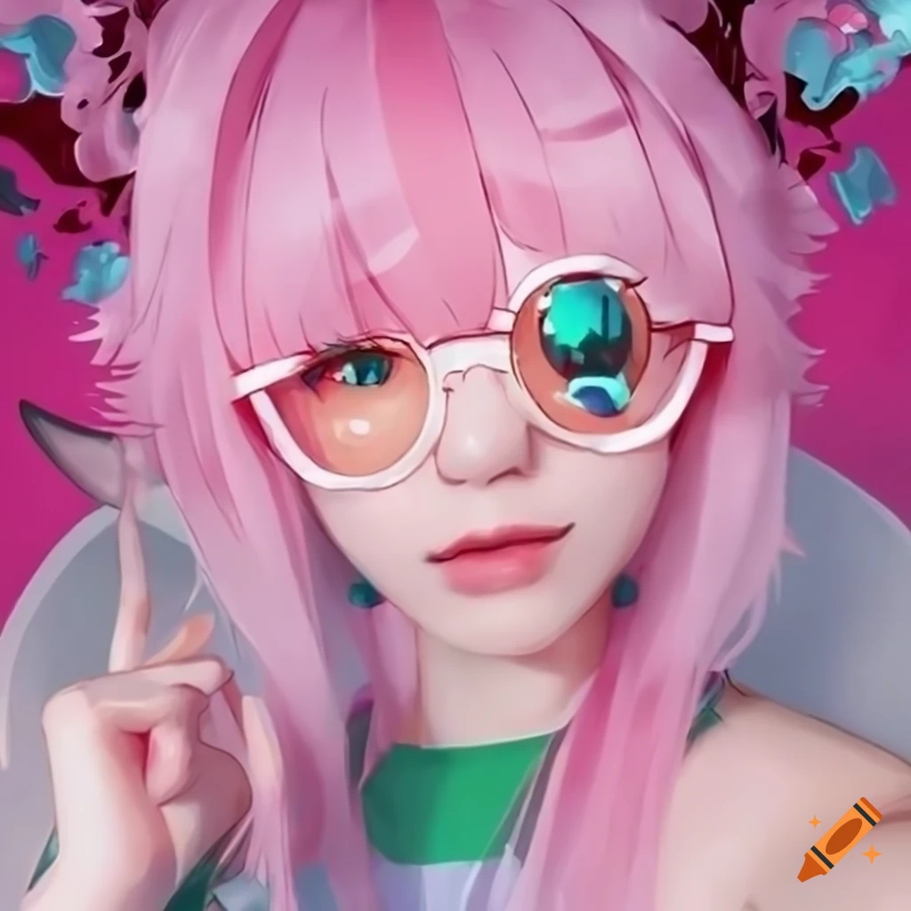 Image of a decora-style vtuber on Craiyon