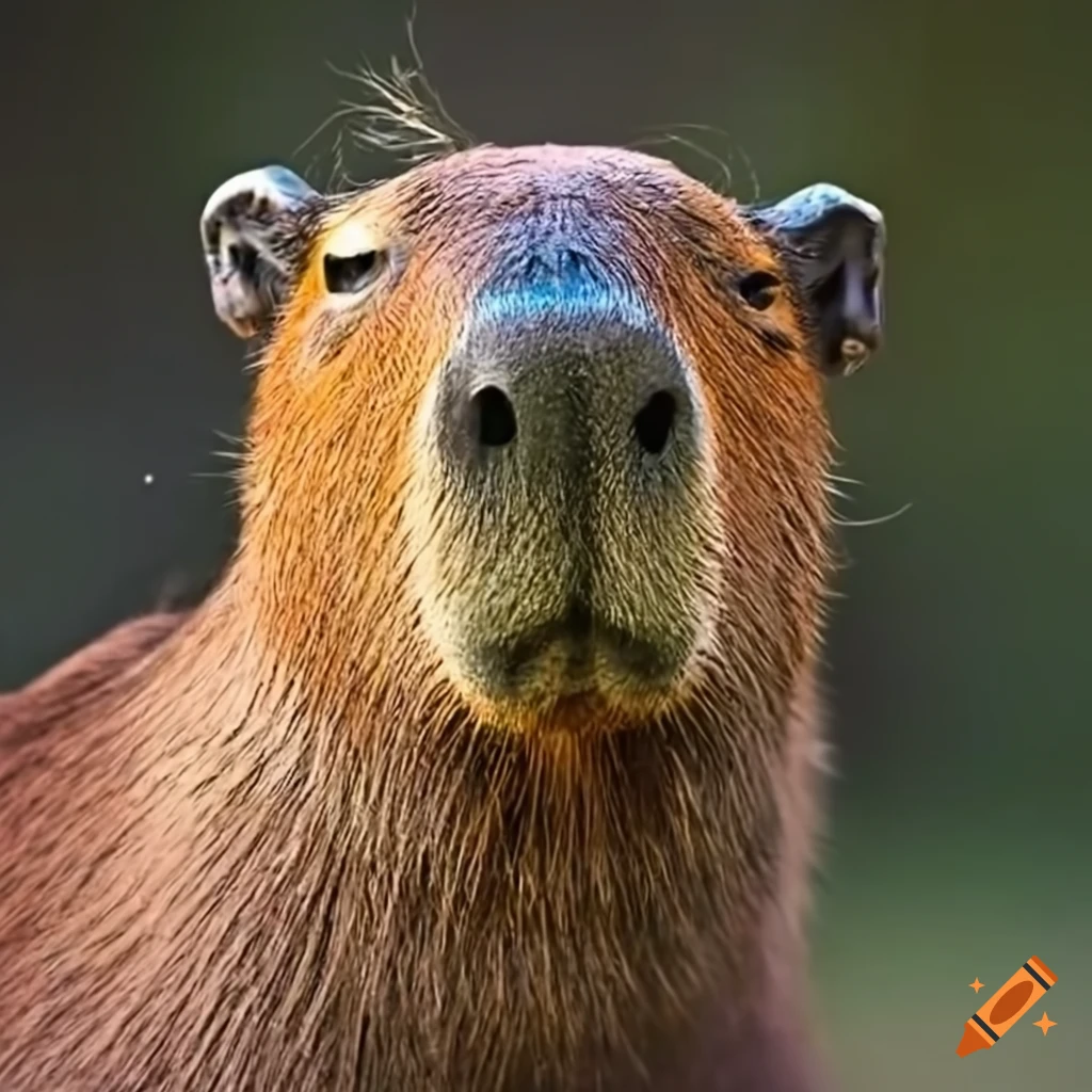 Funny capybara wearing an idiot cap on Craiyon