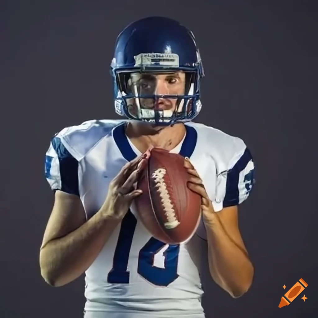 Image of a football player in stingrays uniform on Craiyon