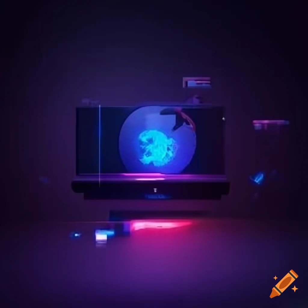 Floppy disk in a synthwave triangle on Craiyon