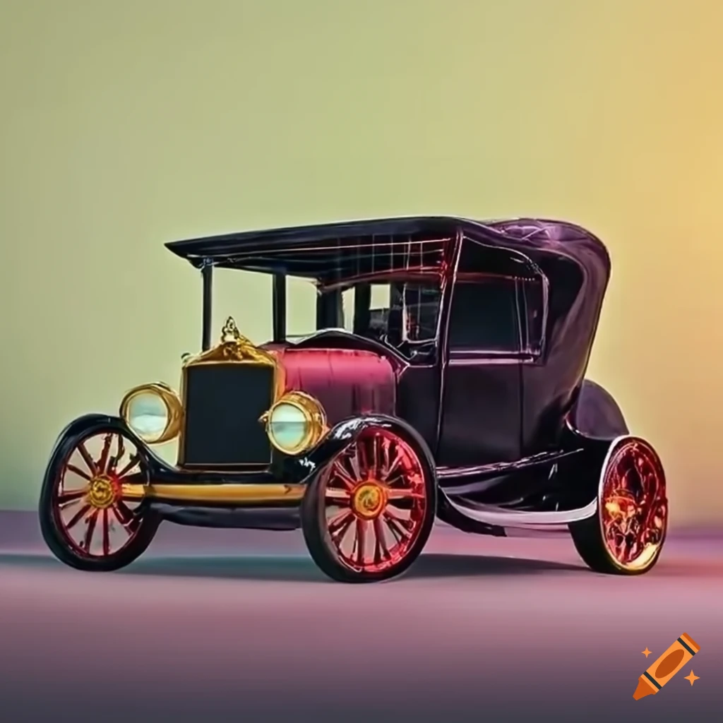 Colorful model-t car on Craiyon