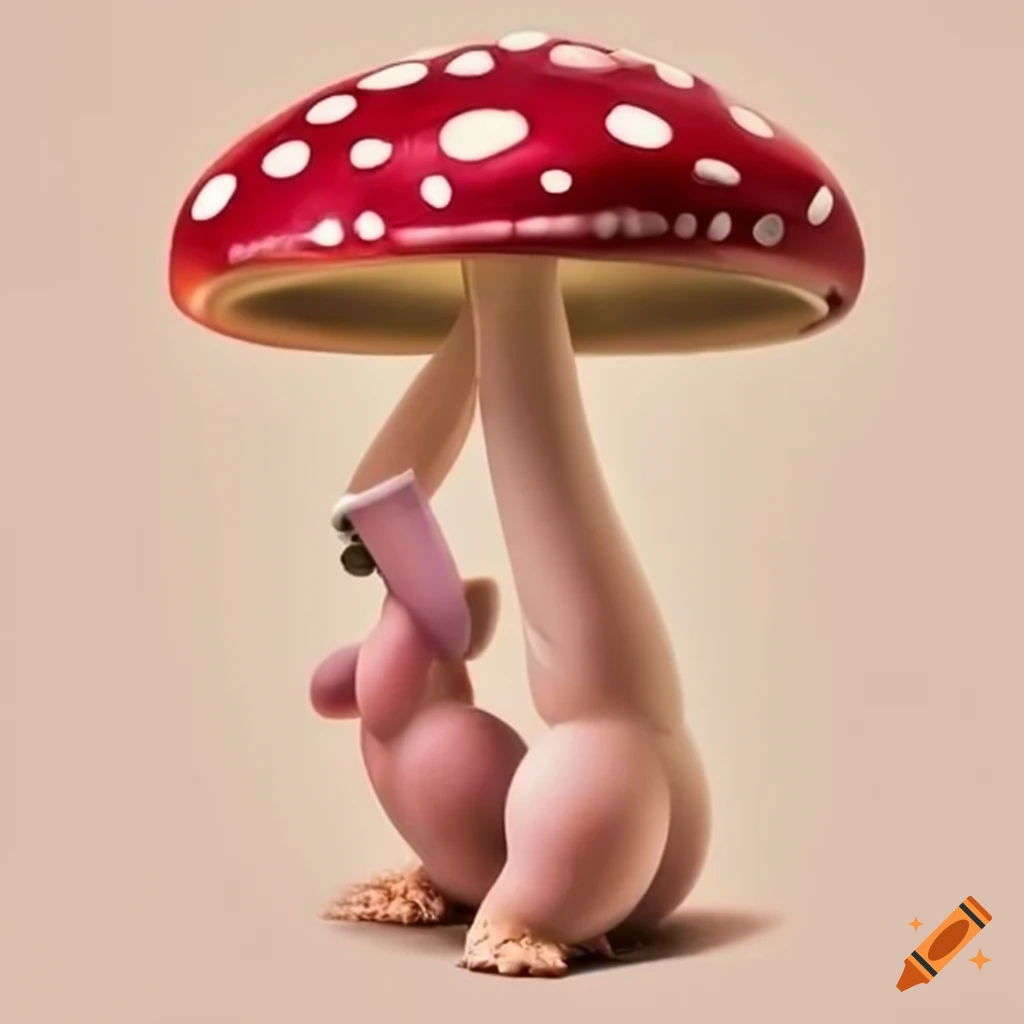 Mushroom man logo on Craiyon