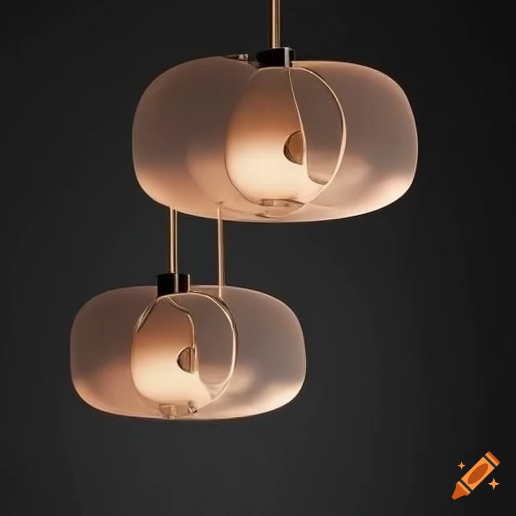 Modern lighting fixtures at a showroom