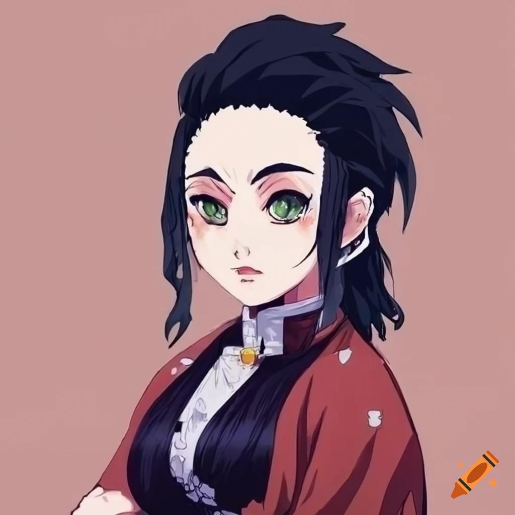 Illustration of a muscular and beautiful demon slayer woman on Craiyon